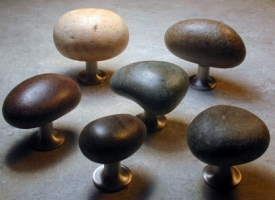 Hand Crafted Glacial Stone Bathroom and Kitchen Cabinet Knobs – Skipping Stones Studio